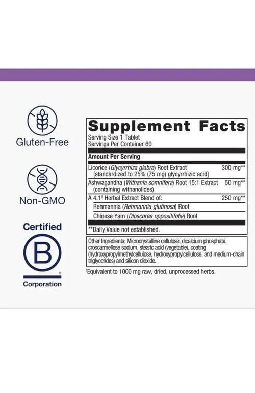 METAGENICS Licorice Plus Cortisol And Stress Support Supplement Tablets 60 Tablets