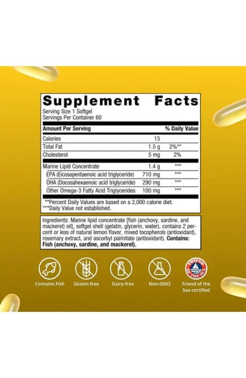 METAGENICS Premium Omega-3 Fish Oil Epa-dha 1000mg Softgels