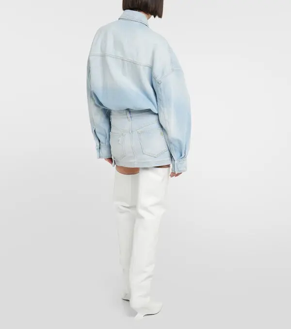Attico Denim Miniskirt