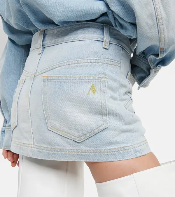 Attico Denim Miniskirt