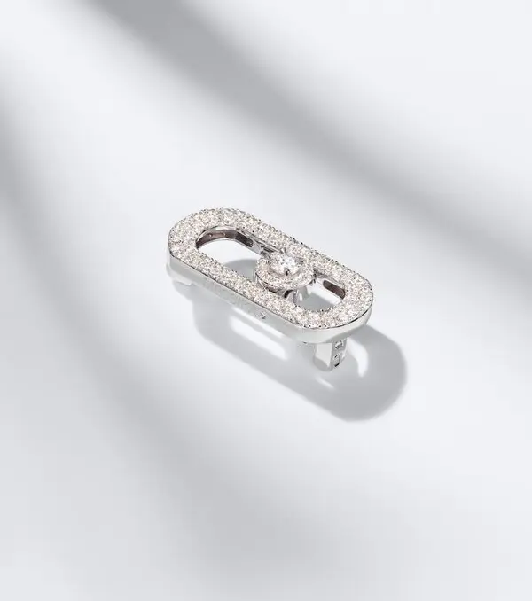 Messika So Move 18kt White Gold Brooch With Diamonds