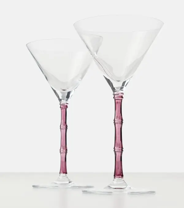 La DoubleJ Bamboo Set Of 2 Martini Glasses