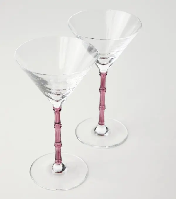 La DoubleJ Bamboo Set Of 2 Martini Glasses