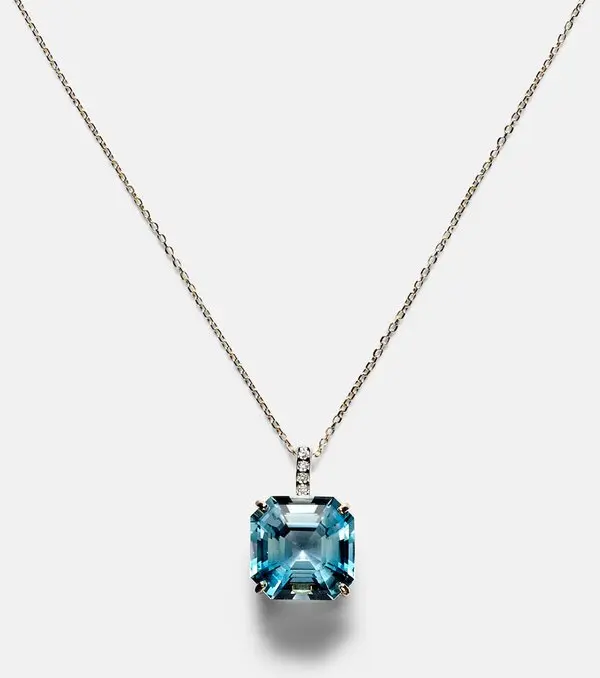 Mateo 14kt Yellow Topaz And Diamond Necklace