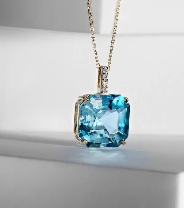 Mateo 14kt Yellow Topaz And Diamond Necklace
