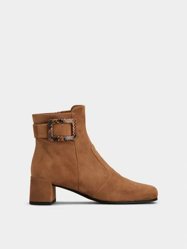ROGER VIVIER Polly Booties In Suede