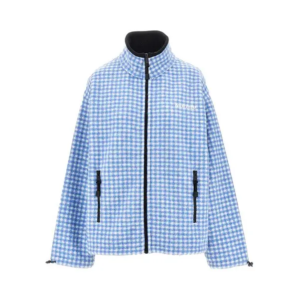 Miu Miu Check Fleece Oversied Blouson Jacket