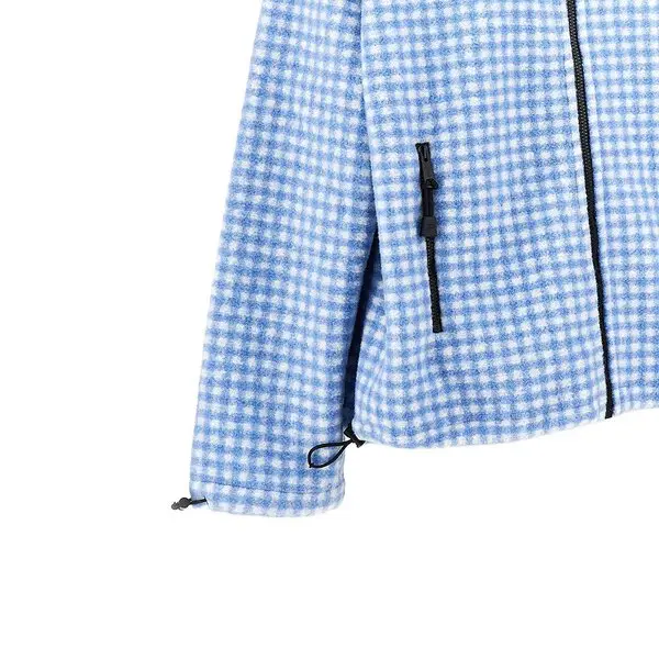 Miu Miu Check Fleece Oversied Blouson Jacket