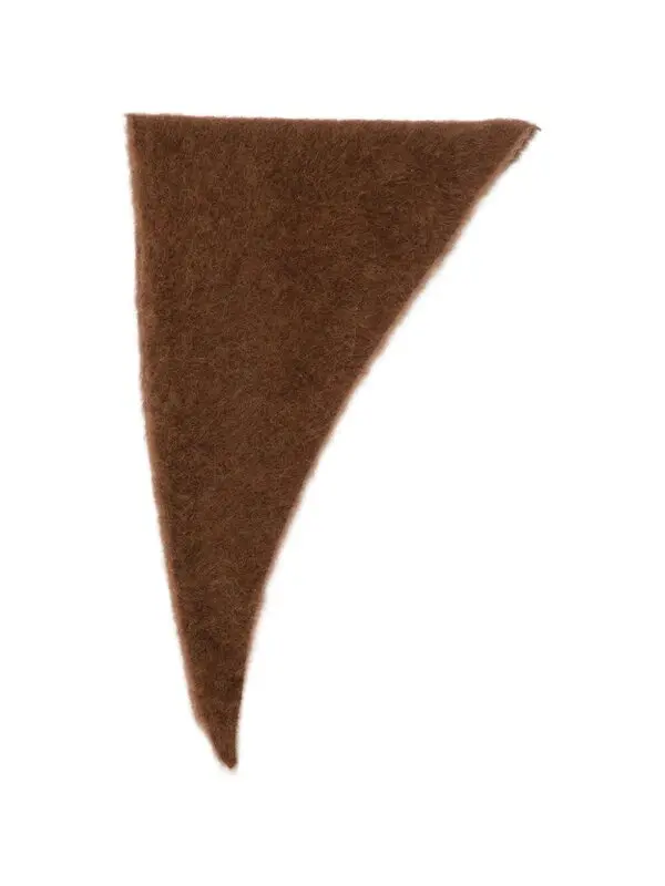 UMA WANG Scarf Triangle "fluffy Wool - Yellow