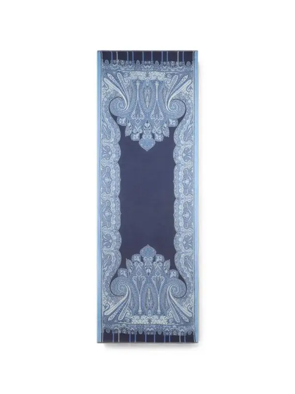 Etro Scarf Modal Cashmere "mata0038ak1brx0883 - Blue