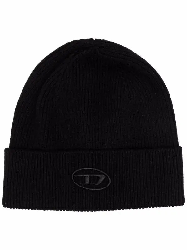 DIESEL® Wool Blend Beanie - Black