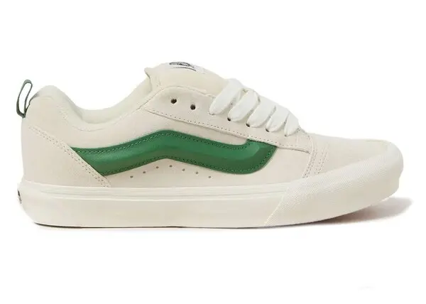 VANS Knu Skool Vintage Suede Sneakers - White/green