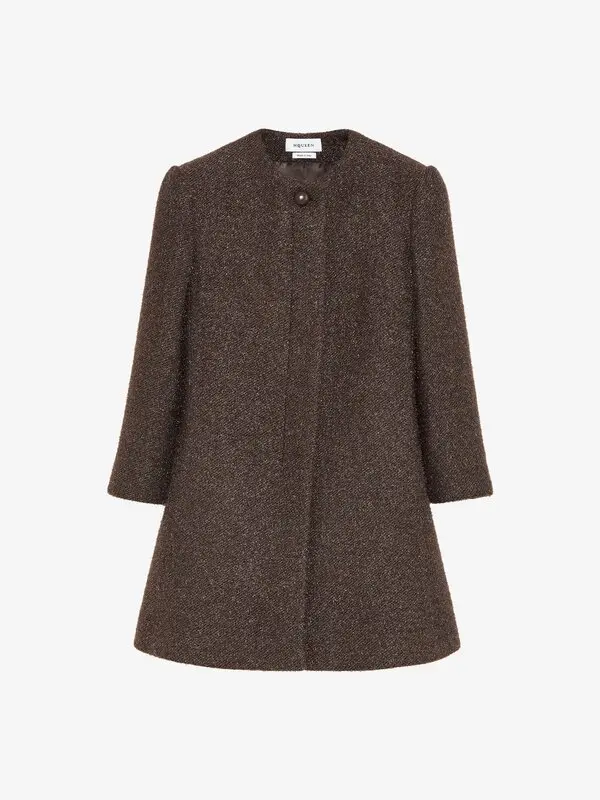 Alexander McQueen Metallic Tweed Coat