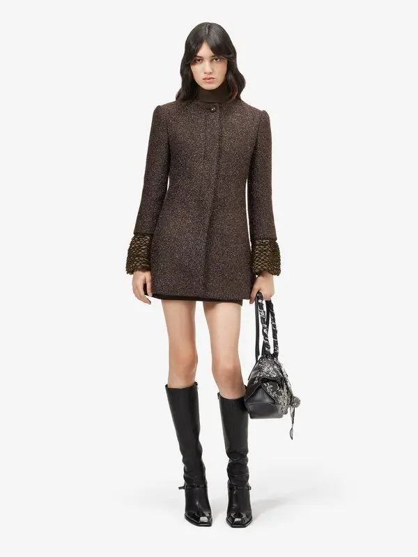 Alexander McQueen Metallic Tweed Coat