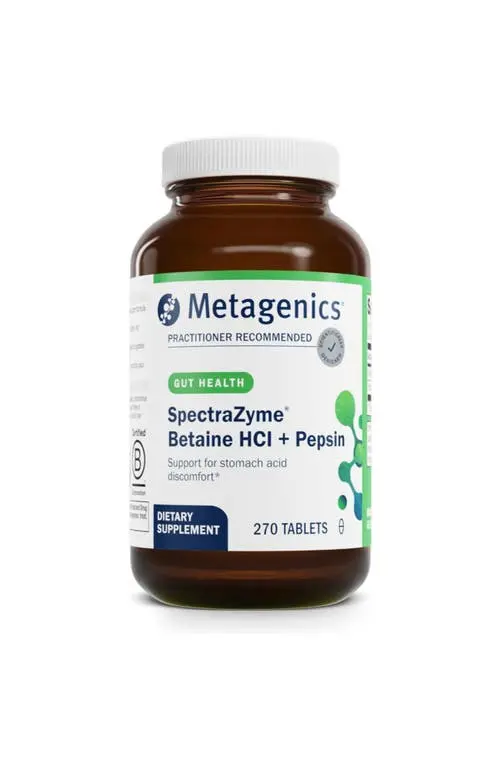 METAGENICS Spectrazyme Betaine Hcl Digestive Support Capsules 270 Capsules