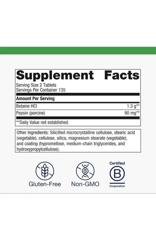 METAGENICS Spectrazyme Betaine Hcl Digestive Support Capsules 270 Capsules