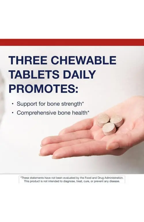 METAGENICS Bone Builder Chewable Supplement Calcium Vitamin D Magnesium 90 Chewable Tablets