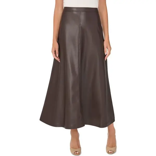 Vince Camuto Faux Leather A-line Skirt