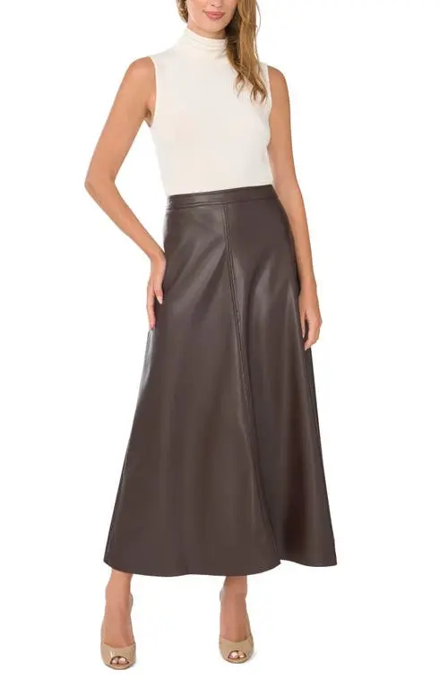 Vince Camuto Faux Leather A-line Skirt