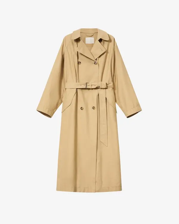 ETOILE Cacilda Cotton Gabardine Trench Coat - Beige