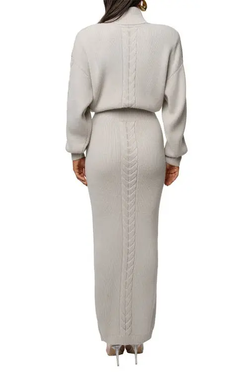 JLUXLABEL Cozy Intentions Ribbed Dress