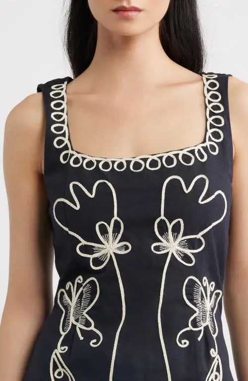 CLEOBELLA Ruxandra Embroidered Midi Dress
