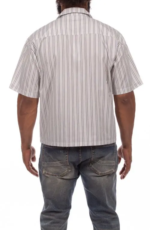 ICECREAM Giant Stripe Cotton Camp Shirt