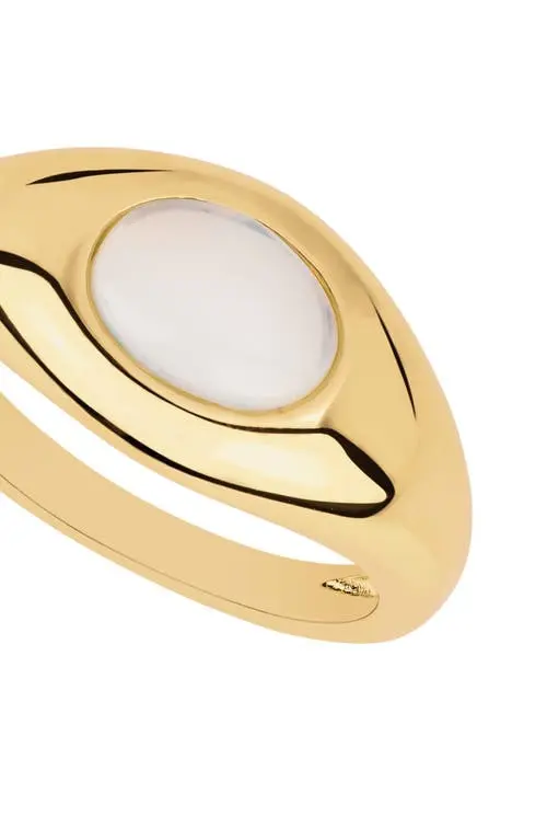 ATHRA LUXE Oval Moonstone Dome Ring