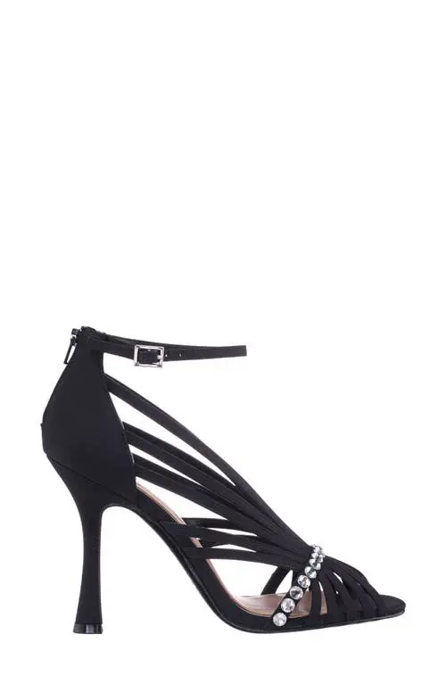 Nina Dani Crystal Embellished Stiletto Sandals - Black