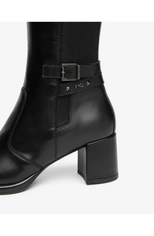 NEROGIARDINI Buckle Stretch Knee High Boot