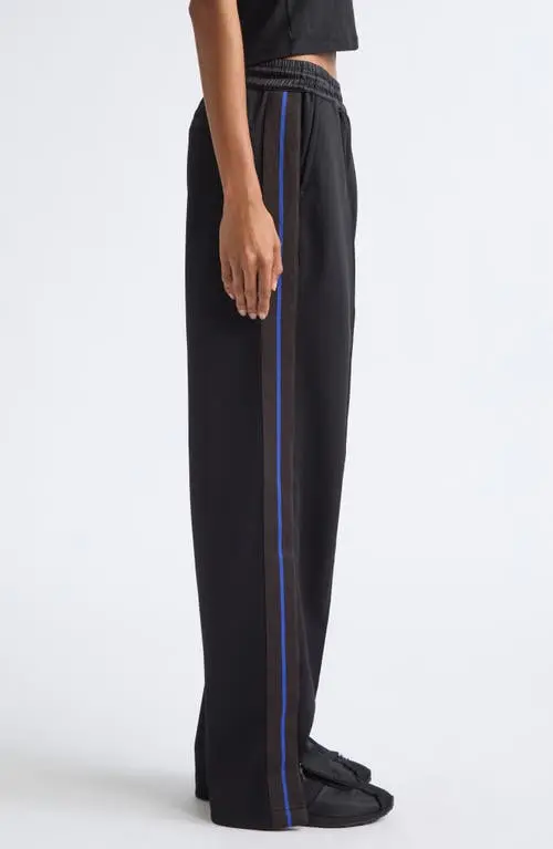 WALES BONNER Track Pants With Satin Waistband And Side Stripes - Black
