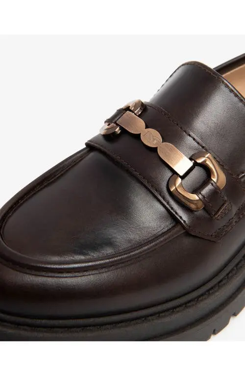 NEROGIARDINI Bit Platform Lug Sole Loafer - Chocolate