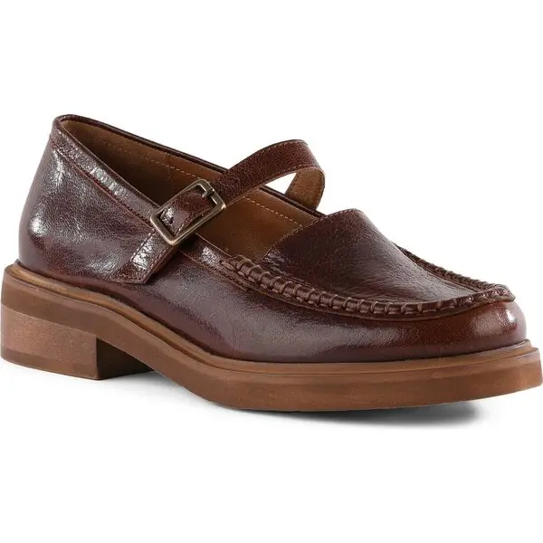 Seychelles Honeybunch Ii Leather Mary Jane Flat - Brown