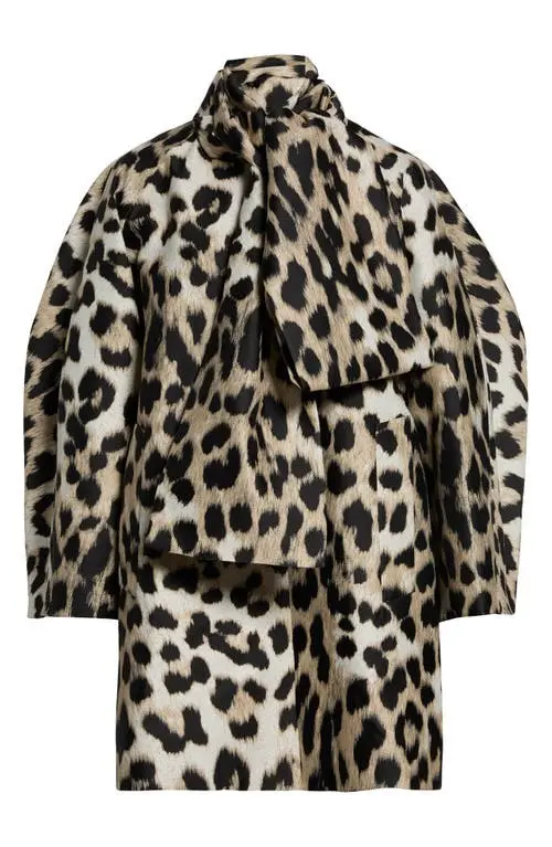 Givenchy Bow Scarf Short Coat