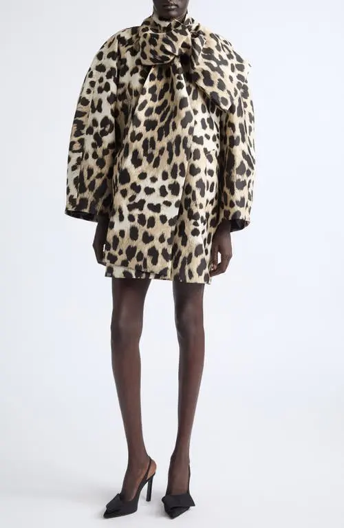 Givenchy Bow Scarf Short Coat - Beige