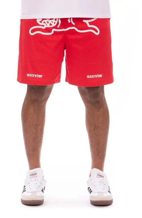 ICECREAM Running Dog Mesh Shorts - Salsa