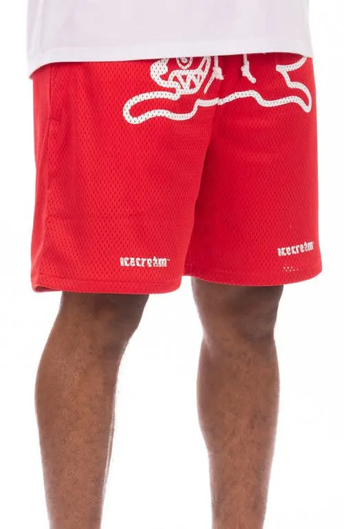 ICECREAM Running Dog Mesh Shorts - Salsa