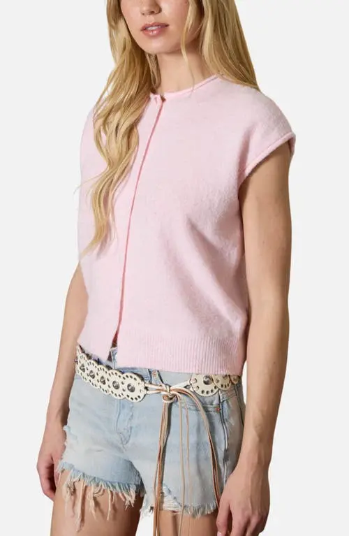 J.O.A. Cap Sleeve Cardigan - Pink