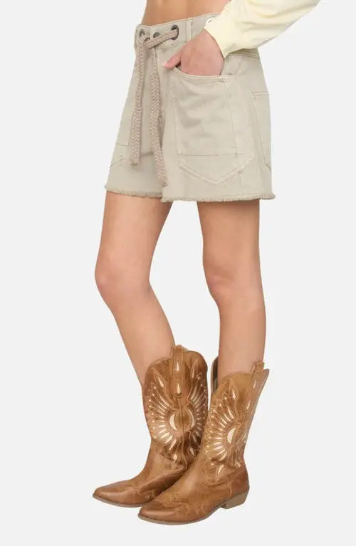 J.O.A. Drawstring Denim Shorts