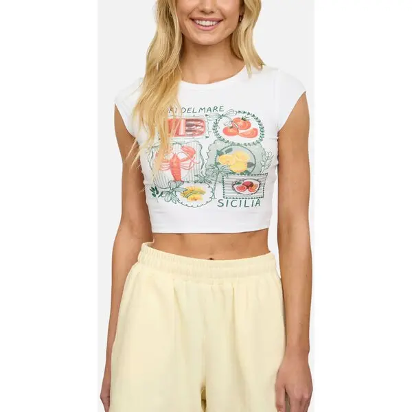 J.O.A. Sicilia Graphic Crop T-shirt