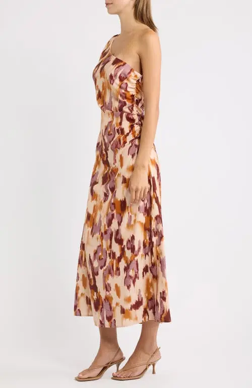 Sam Edelman One-shoulder Abstract Print Dress