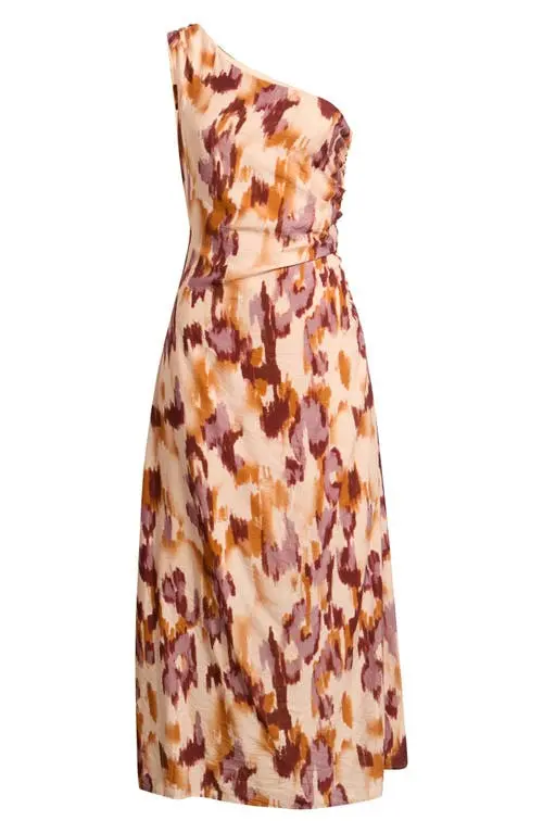Sam Edelman One-shoulder Abstract Print Dress