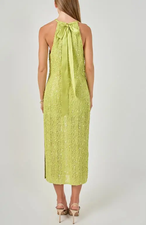 Endless Rose Sequin Halter Maxi Dress