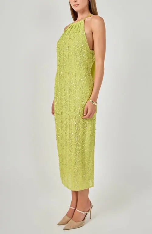 Endless Rose Sequin Halter Maxi Dress