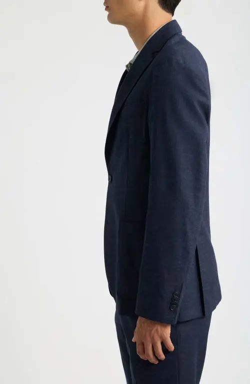 BOSS Hanry Wool And Linen Sport Coat - Dark Blue