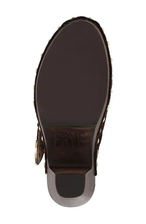 THE FRYE COMPANY Cindy Buckle Clog - Chocolate