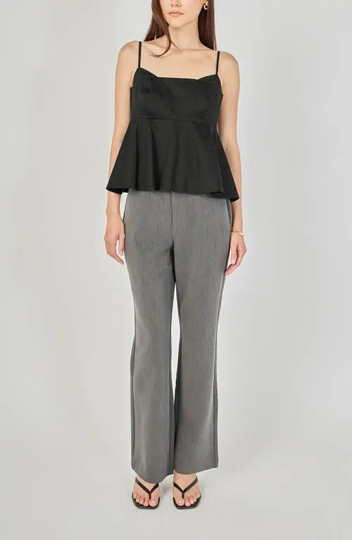 Endless Rose Peplum Camisole With Square Neckline