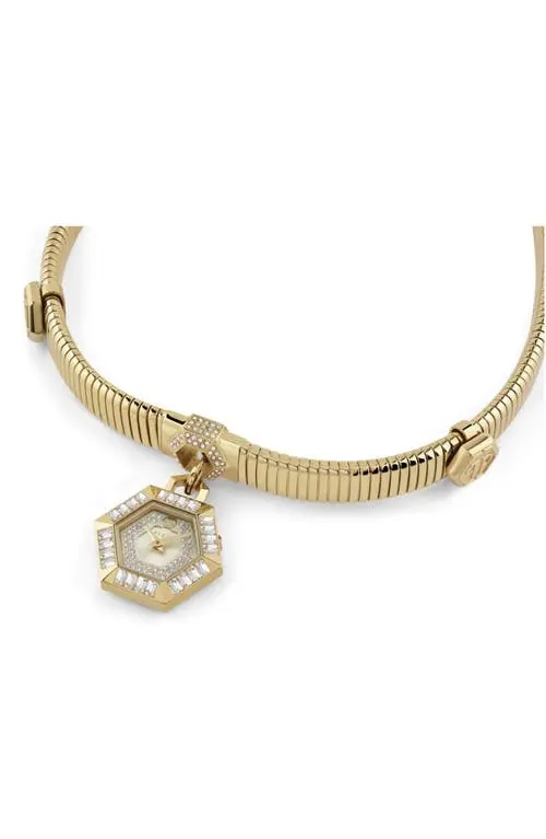 Philipp Plein Nake Hexagon Pendant Necklace Watch