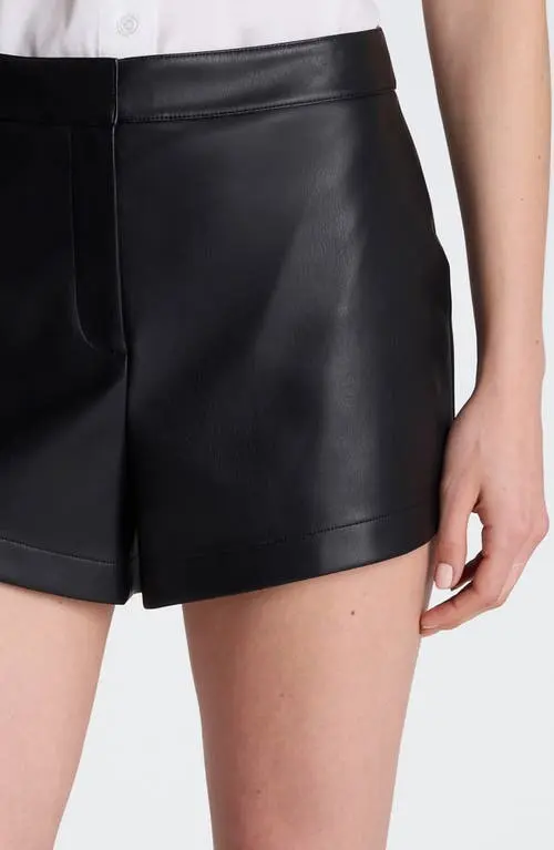 KENNETH COLE Fly Front Faux Leather Shorts