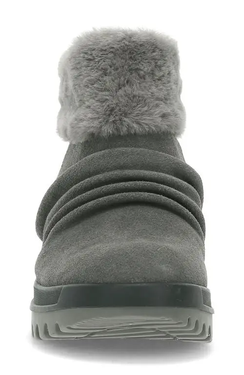 BARETRAPS Nuri Faux Fur Trim Cold Weather Bootie - Dark Grey